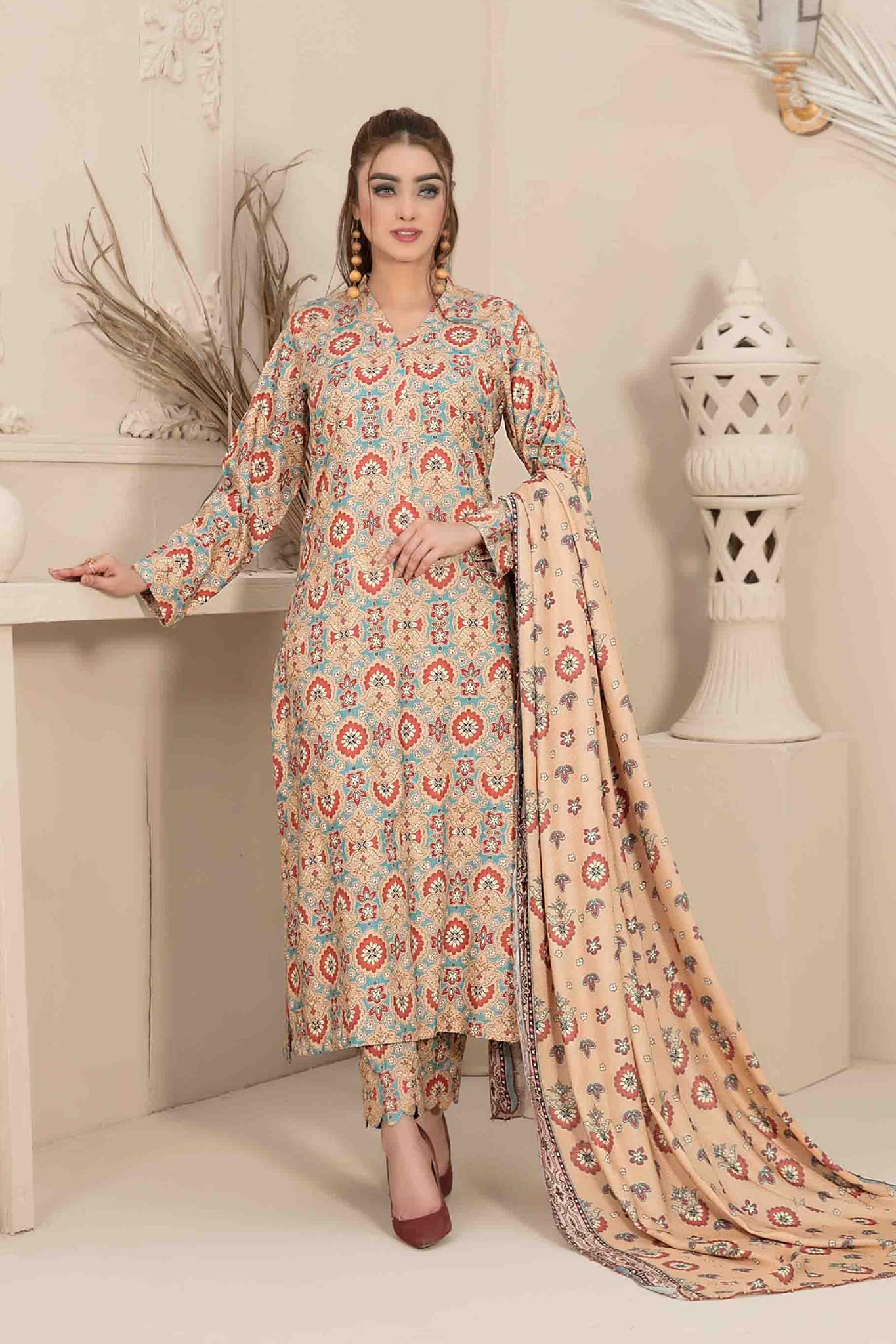 Portraits by Tawakkal Unstitched 3 Piece Digital Print Cotton Collecti – Bagallery