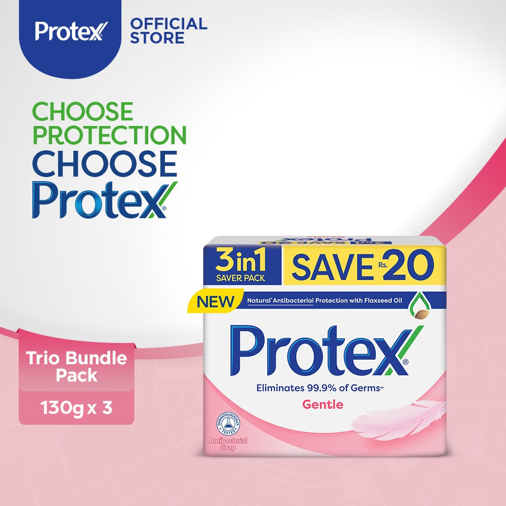 Protex- Bar Soap Saver Pack, 130gx3 - Gentle – Bagallery