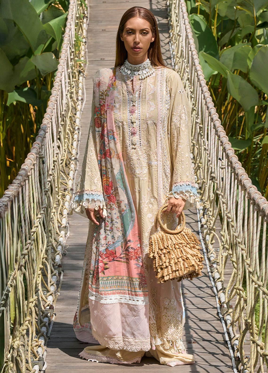 Zoha By Ansab Jahangir Luxury Embroidered Lawn 3 Piece Unstitched Suit – Bagallery