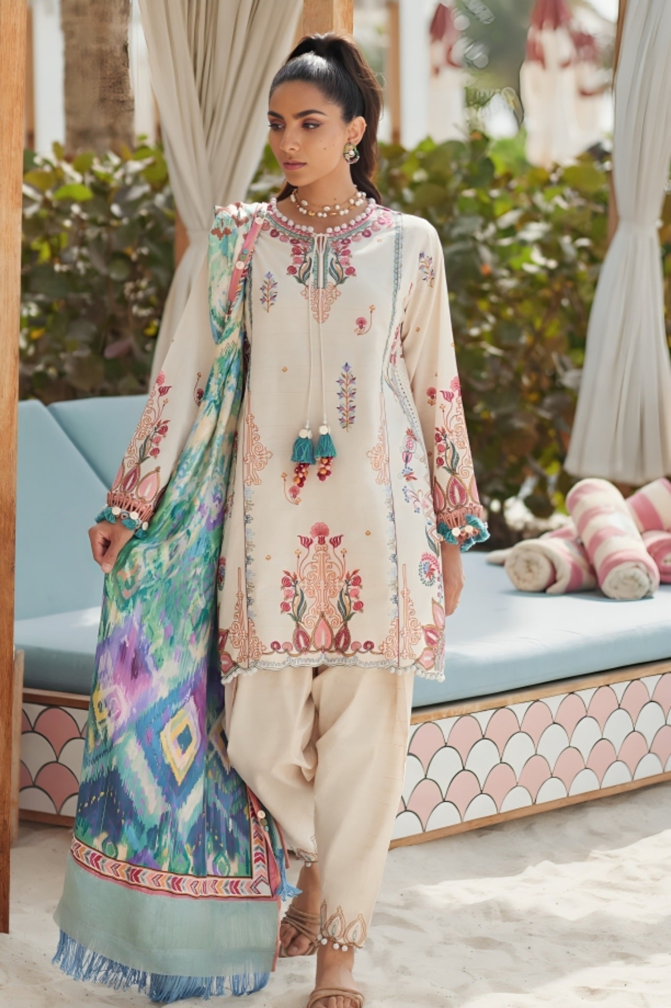 Wes By Farah Talib Aziz Unstitched 3 Piece Luxury Summer Collection-02 ...
