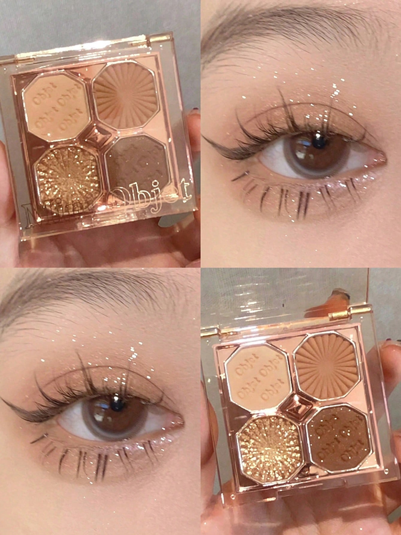 Shein - Four-Color Eyeshadow Palette, Long-Wearing Makeup Eyeshadow Pa ...