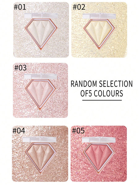 Shein - Diamond Shaped Powder Highlighter, 1Pc Long-Wearing Brightenin ...