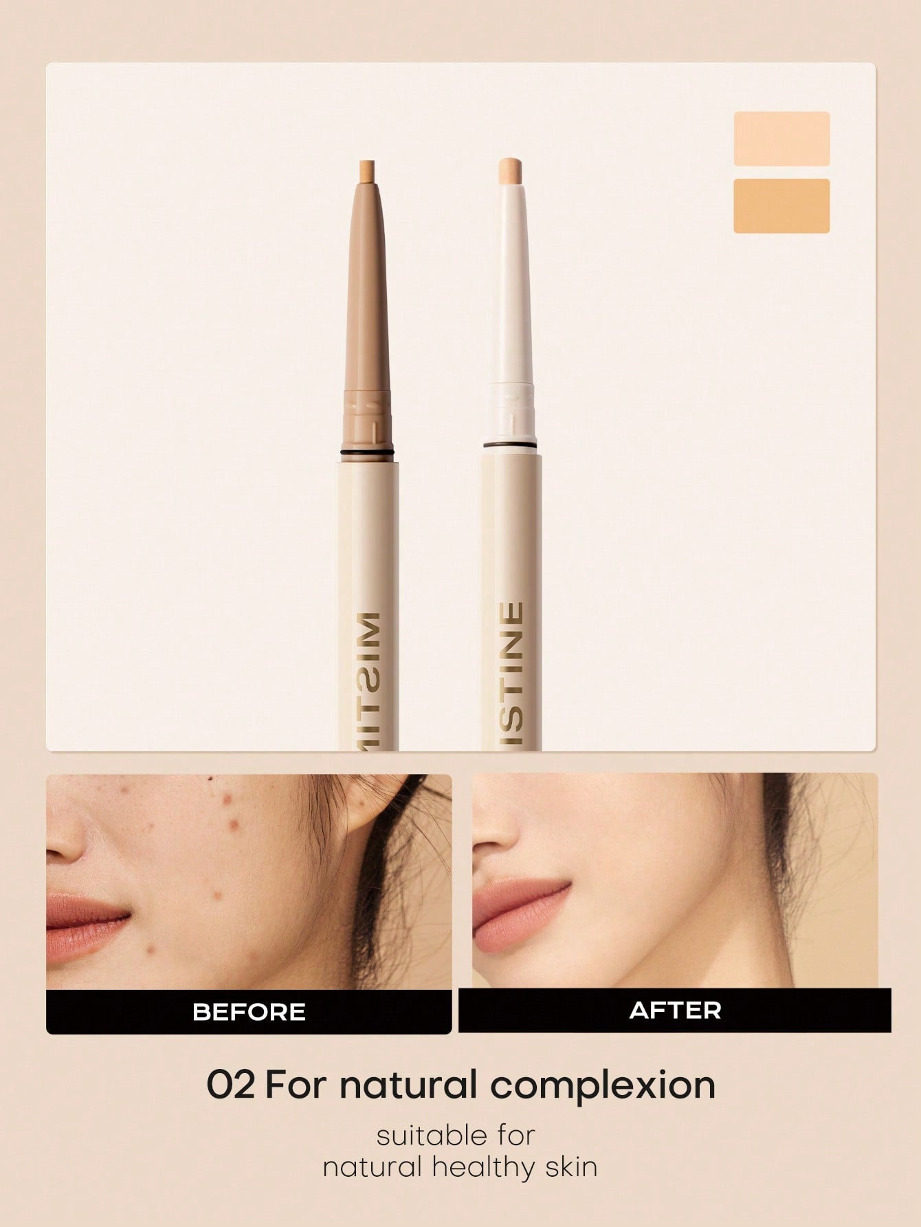Shein - Mistine Double-Ended Dual Colors Precision Concealer Pencil Hi ...
