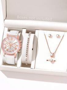 Shein - 6-Piece Ladies Watch Casual , Bracelet And Jewelry Set – Bagallery