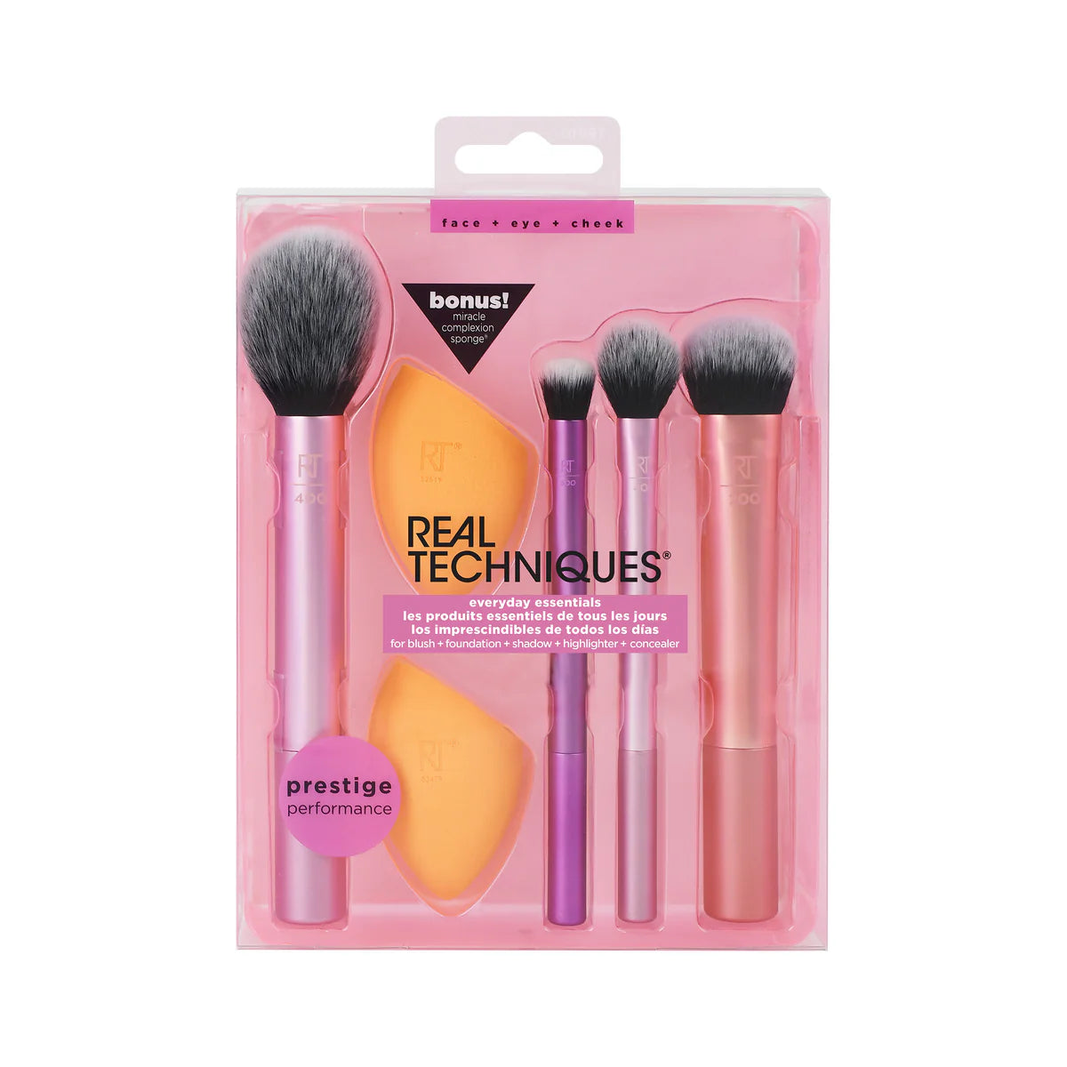 Everyday Essentials - Makeup Brush Set with Bonus Miracle Complexion S ...