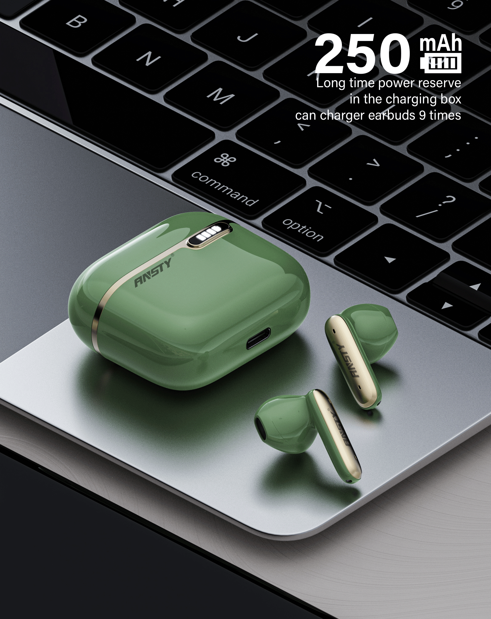 Ansty - Earbuds True Wireless Bluetooth Earbuds Bluetooth 5.1 Technolo – Bagallery