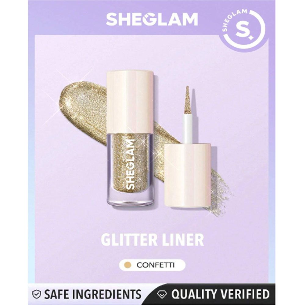 Shein - SHEGLAM Insta-Party Glitter Liner-Confetti Liquid Eyeshadow Ge ...
