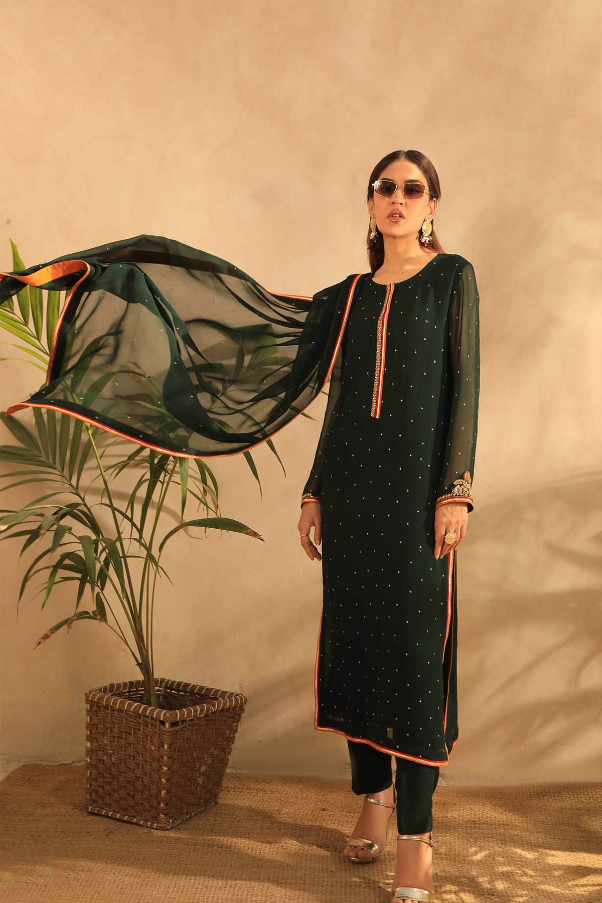 Najia Zia Stitched 3 Piece Festive Collection'2025-Grace – Bagallery