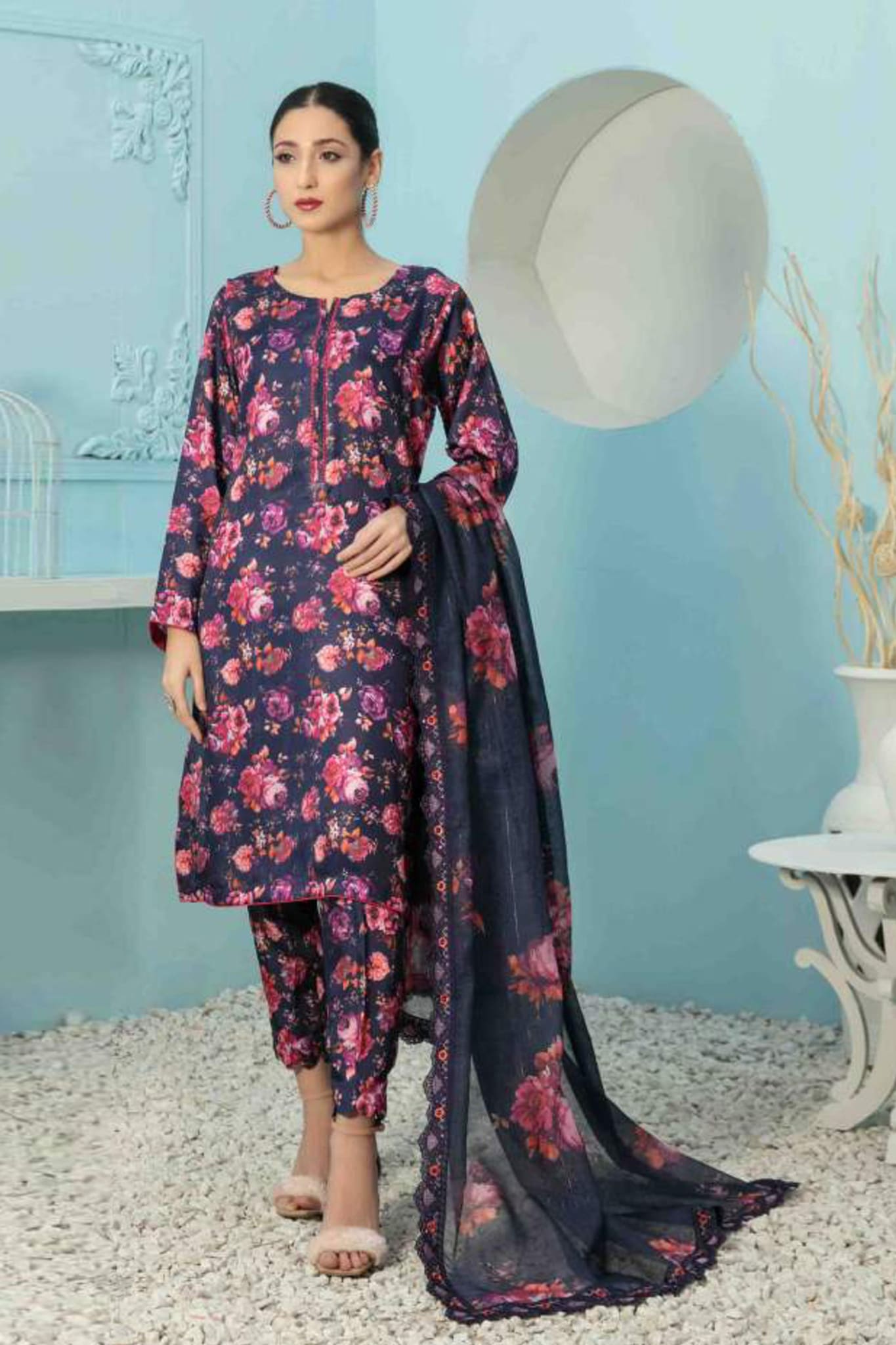 Tehreem by Tawakkal Unstitched 3 Piece Silk Digital Printed Collection ...