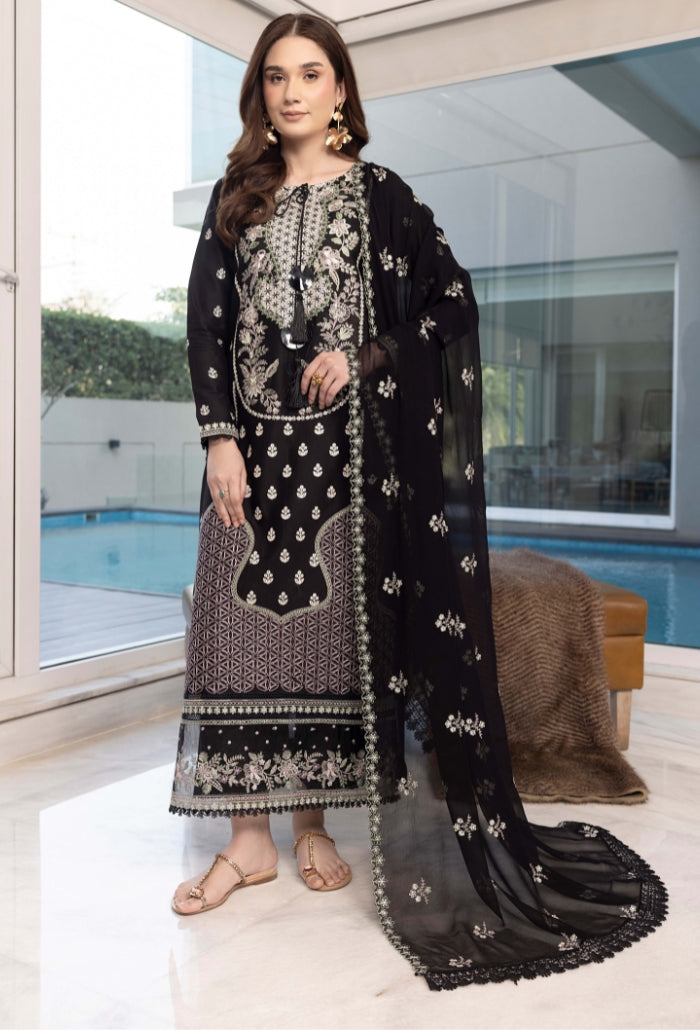 Dilkash By Humdum Unstitched 3 Piece Emb Lawn Collection-D08 – Bagallery