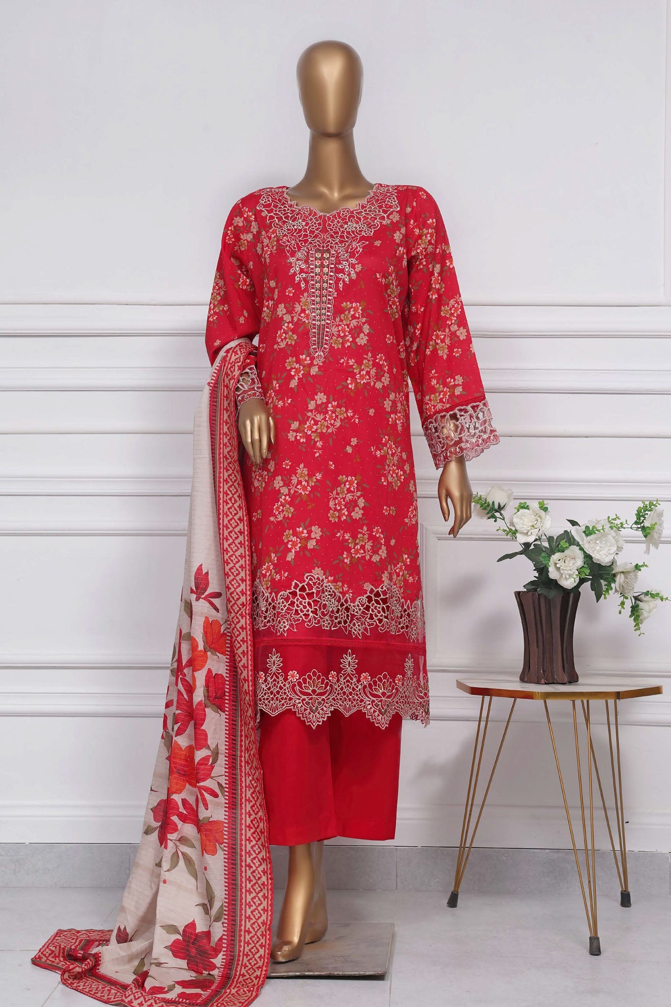 Raya By Sada Bahar Stitched 3 Piece Festive Emb Lawn Collection-CW-D-4 ...