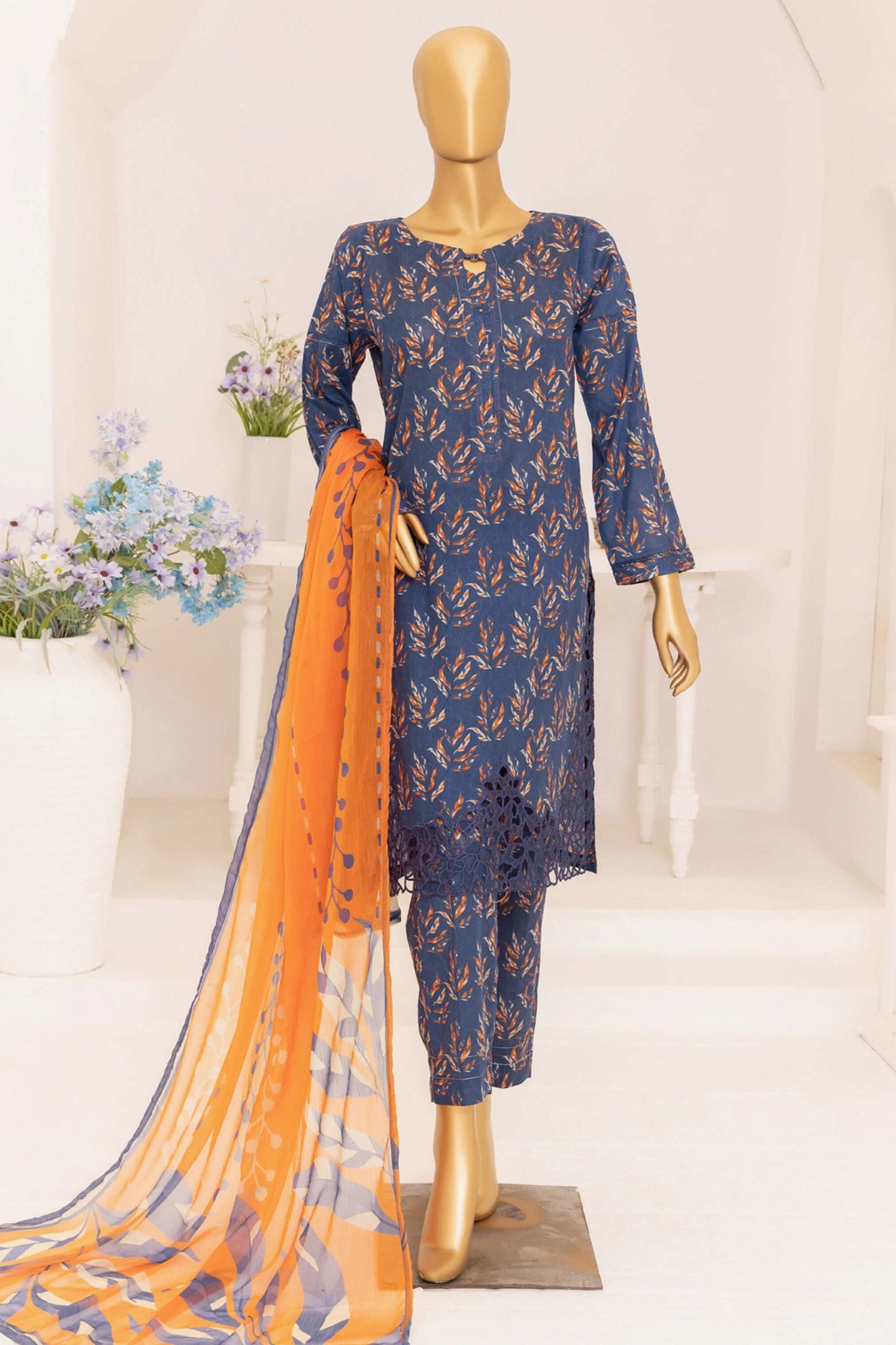 Print & Needle By HZ Stitched 3 Piece Cutwork Printed Lawn Collection ...