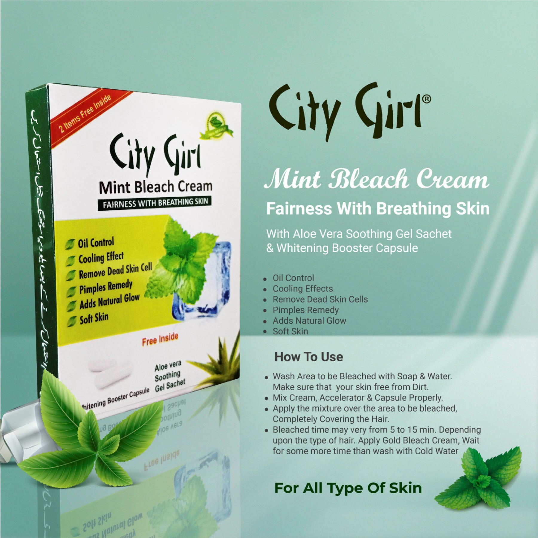 City Girl - Mint Bleach Single Sachet (25g) – Bagallery