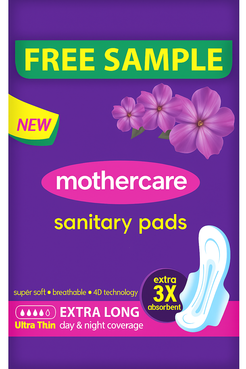 Mothercare Sanitary Pad Extra Long ( Sample ) – Bagallery