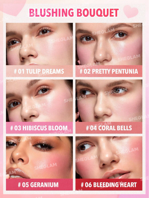 SHEGLAM - Flush Crush Cream Blush Palette-Blushing Bouquet 6-Color Cre – Bagallery