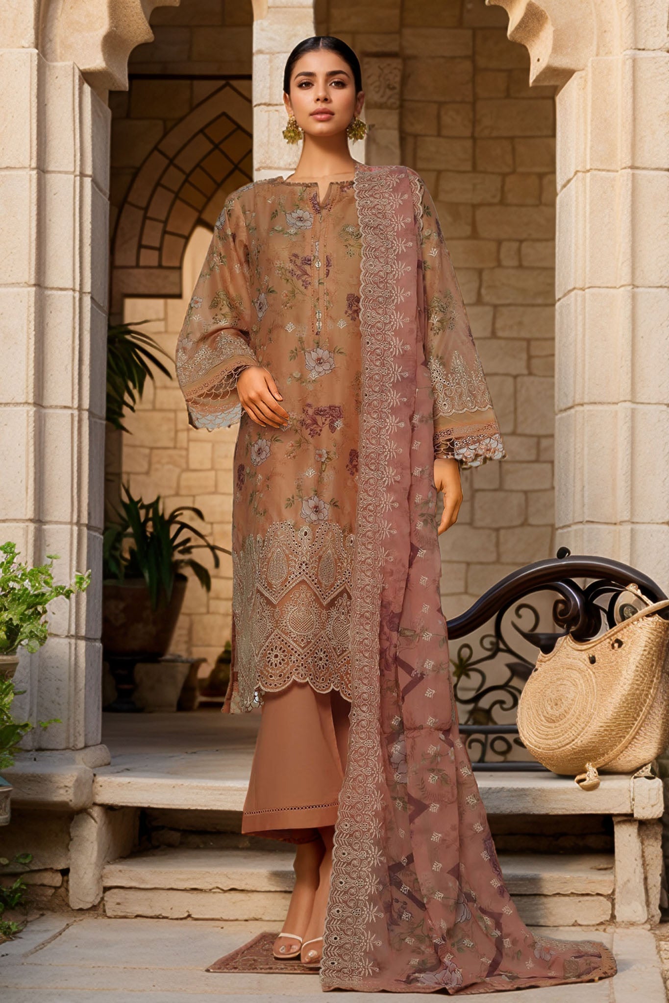 Laser Fusion By Sada Bahar Stitched 3 Piece Chikankari Collection'2025 ...