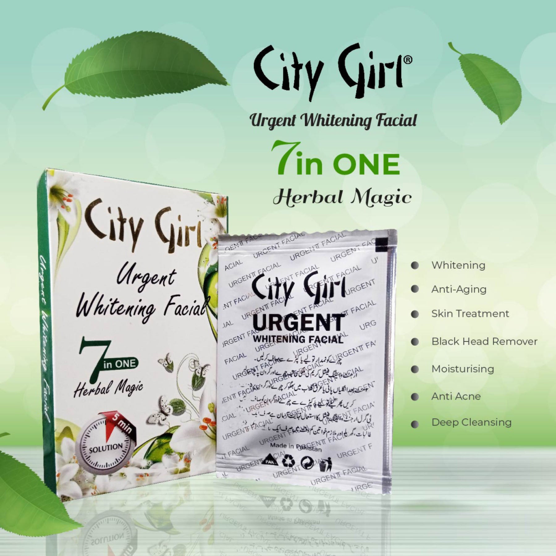 City Girl - Urgent Whitening Facial 7 in 1 Single Sachet (15g) – Bagallery