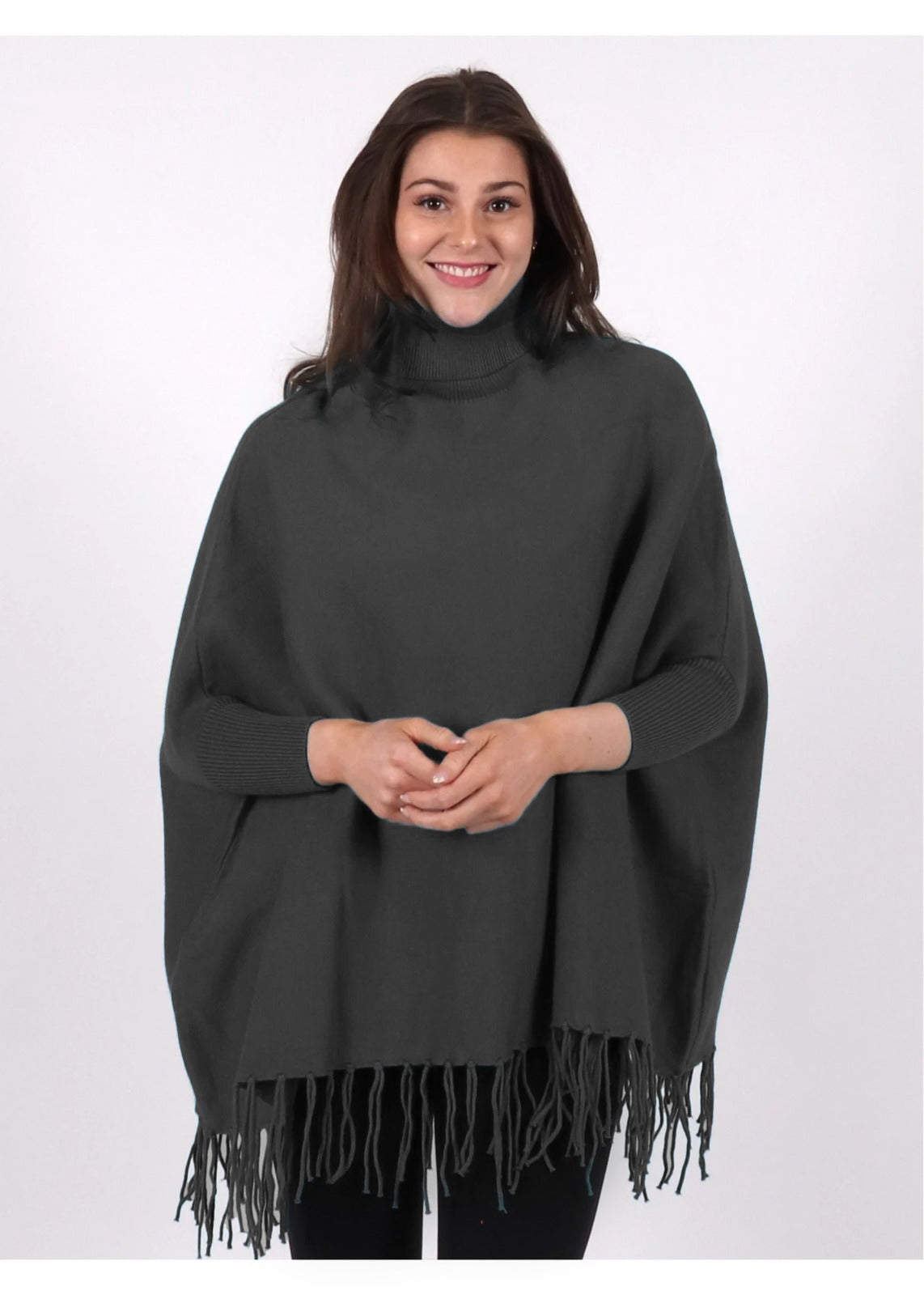 Emerce - PLAIN PONCHO - CHARCOAL – Bagallery