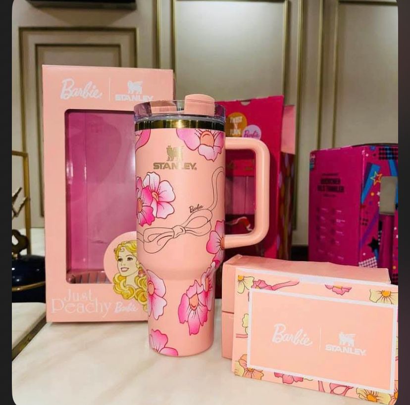 Home.Co - Stanley Quencher H2.0 Tumbler 40 oz - Just Peachy Barbie ...