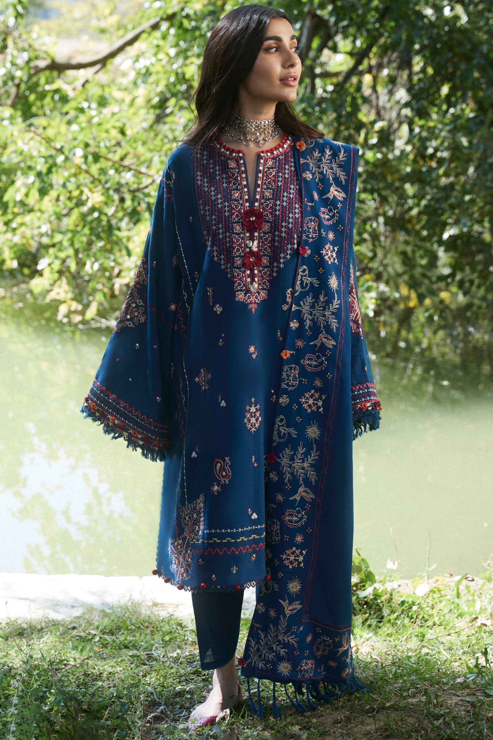 Zaha Unstitched 3 Piece Winter Collection'2024-ZW-15-Zarmina – Bagallery
