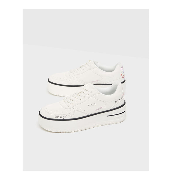 Bershka- Reflective Platform Trainers – Bagallery