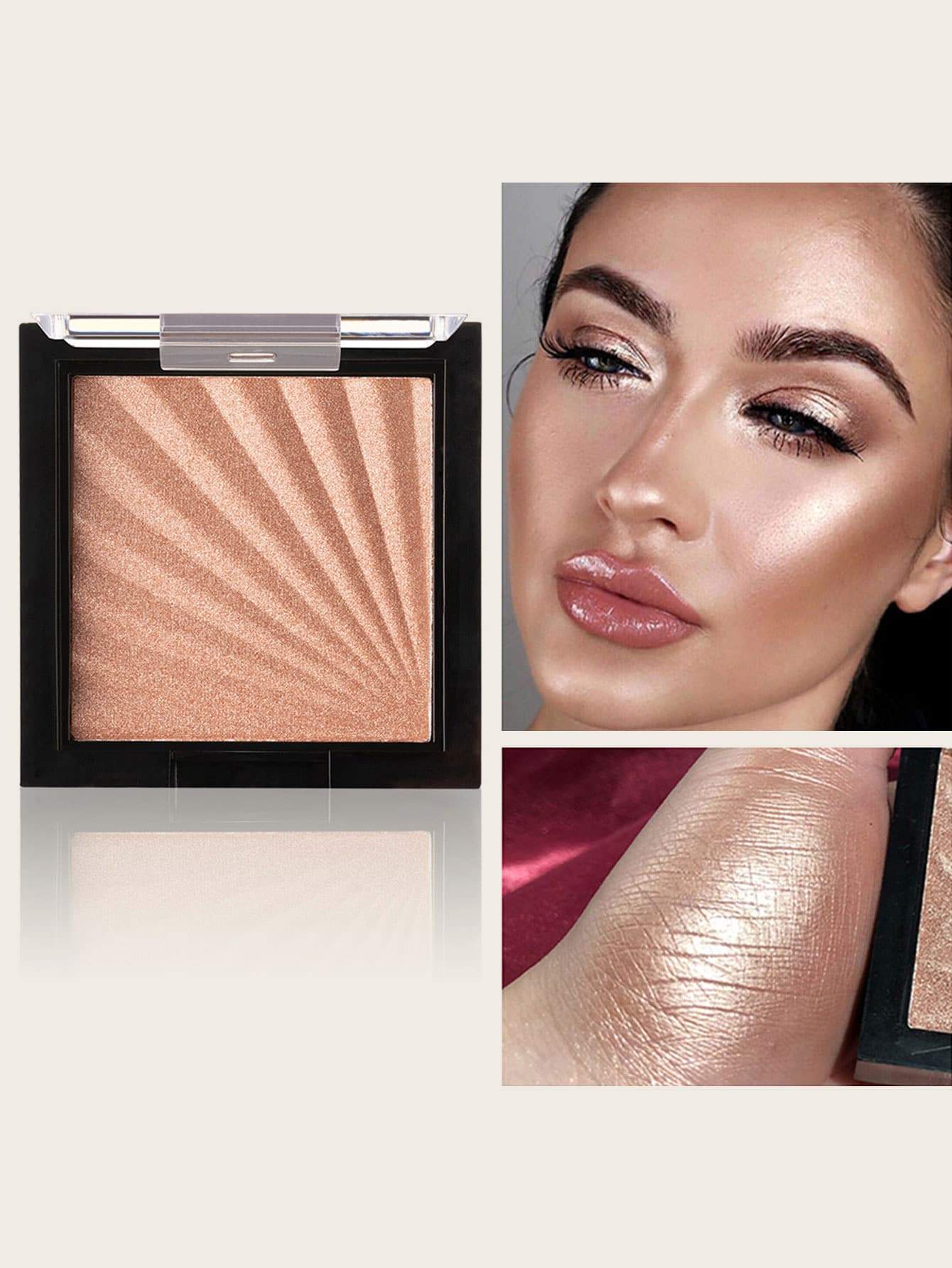 Shein- Long-Wearing Metallic Compact Highlighter Copper – Bagallery