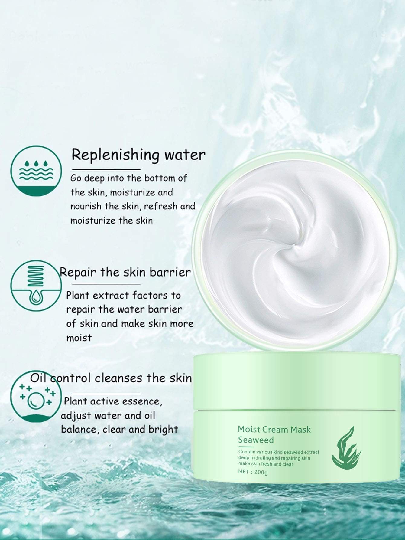 Shein- Deep Hydrating Seaweed Face Cream, 200 g – Bagallery