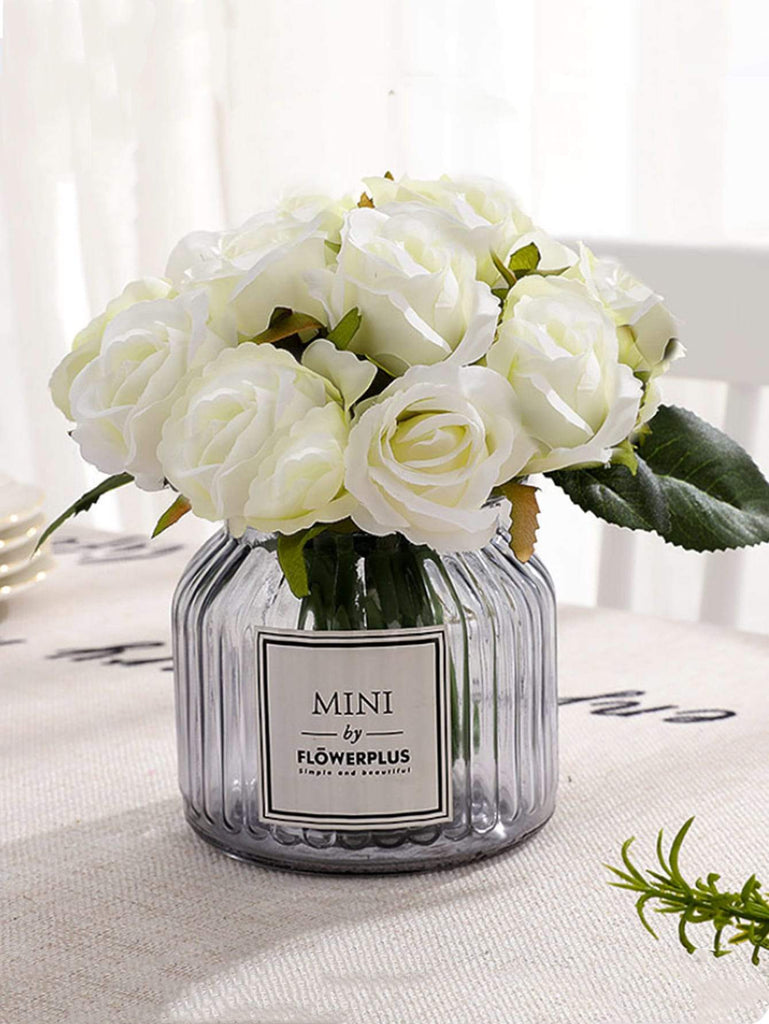 Shein- 1bundle Artificial Rose With 12pcs Head – Bagallery