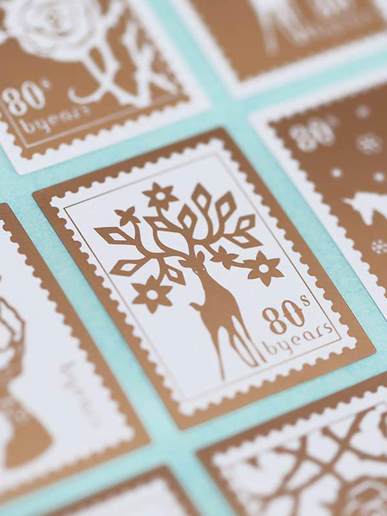 Shein- 4sheets Stamp Design Random Sticker – Bagallery