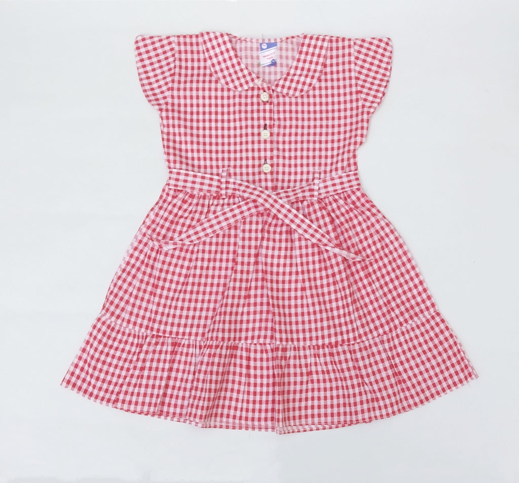 The Original - 1 Piece Check Red and White Kids Frock – Bagallery