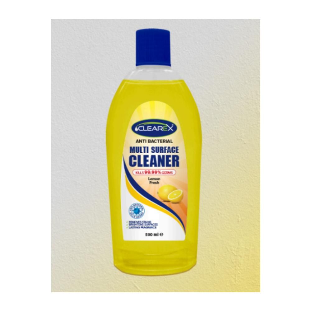 Clearex- Anti Bacterial Multi Surface Cleaner Lemon, 500ml – Bagallery