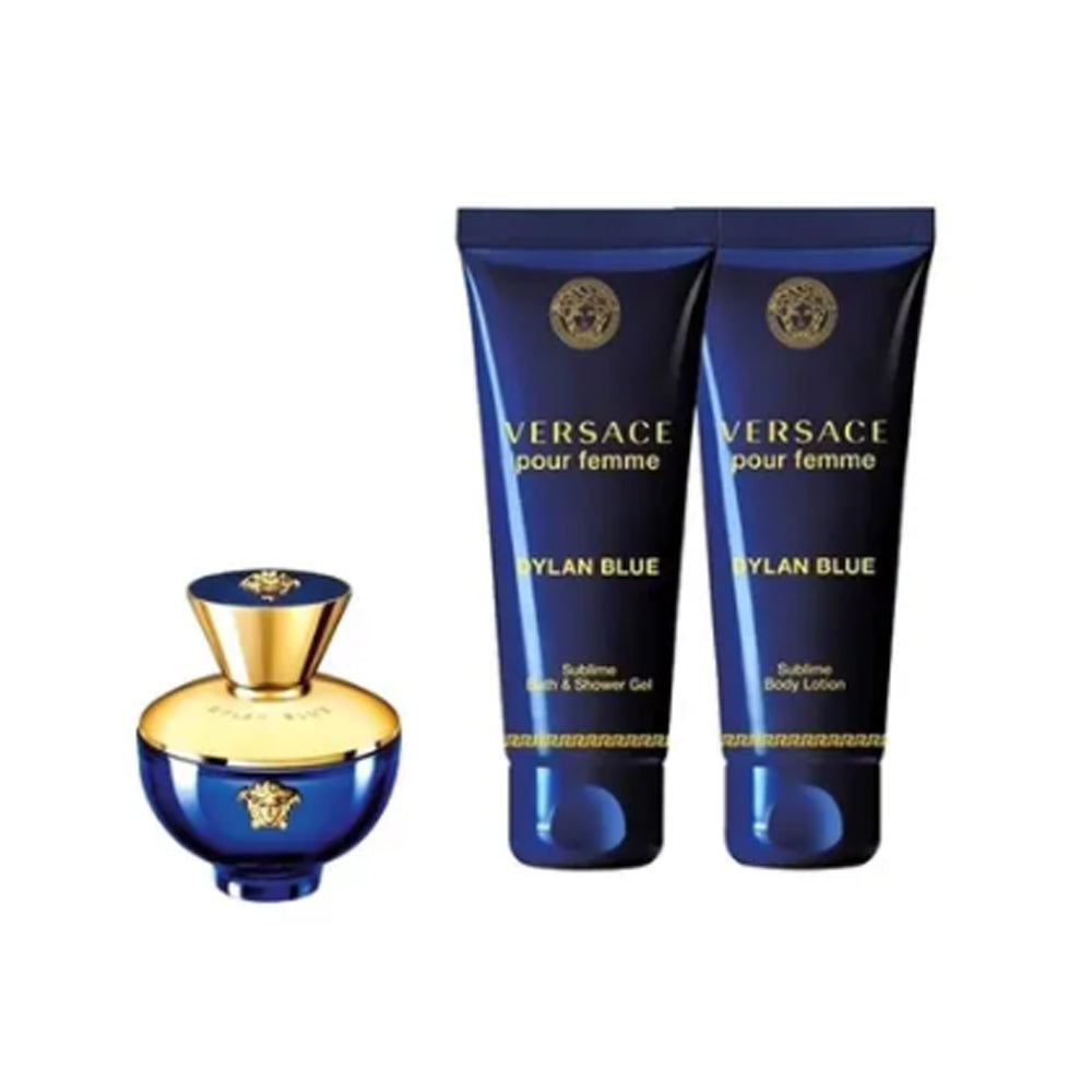 Versace- Dylan- Blue EDT Gift Set EDT 5 ml, Body Lotion 25 ml, Shower ...
