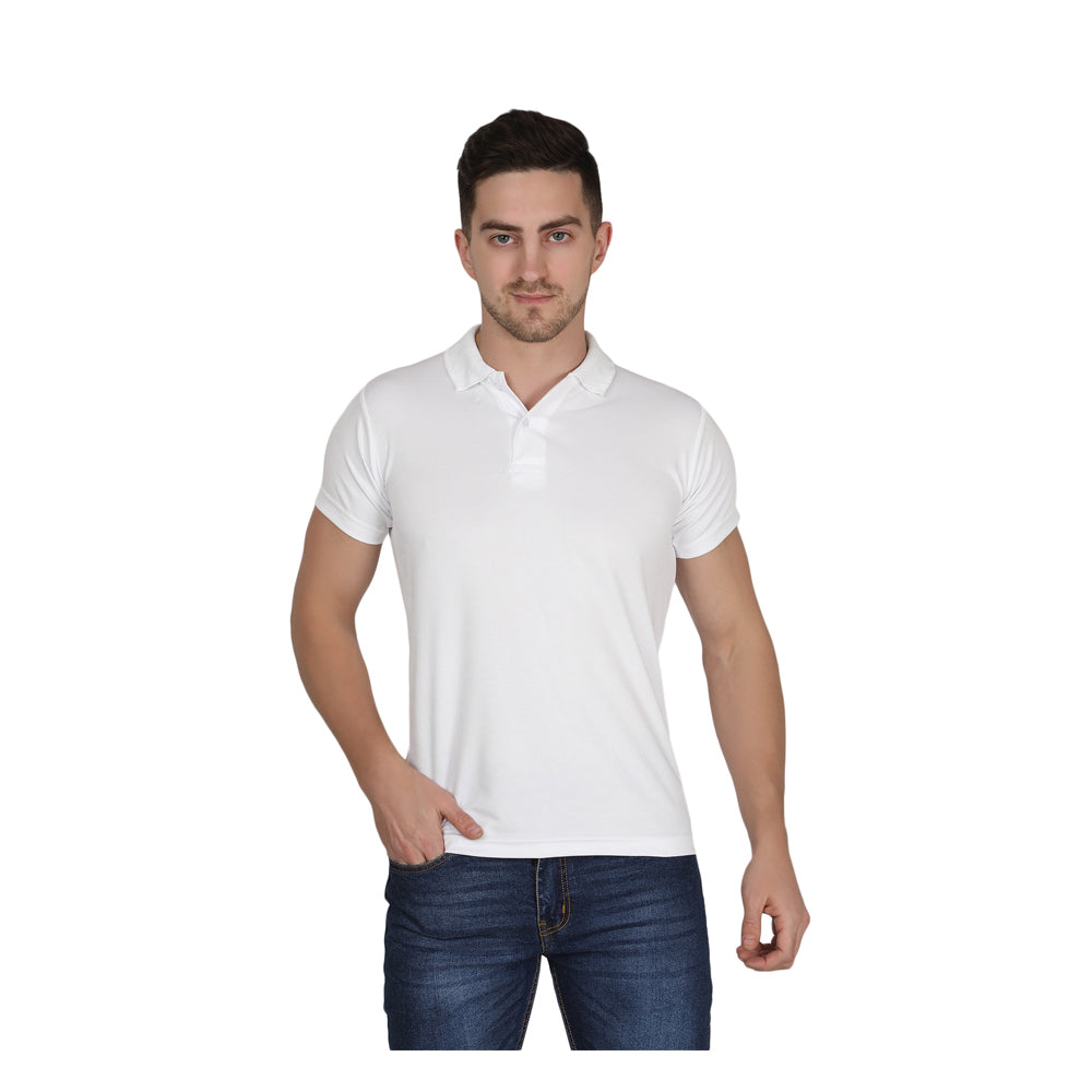 WF Store- Plain Polo For Mens - White – Bagallery