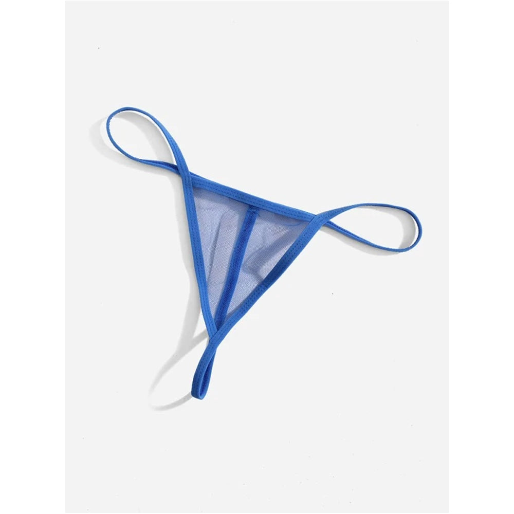 Shein - Contrast Lace Sheer Mesh Slips With Thong – Bagallery