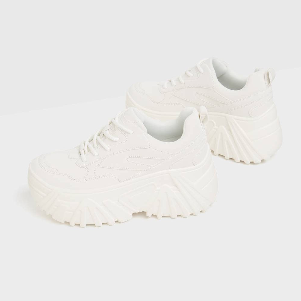 Bershka- Reflective Platform Trainers – Bagallery
