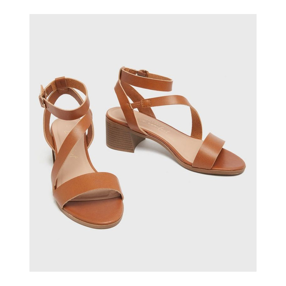 New Look- Tan Strappy Block Heel Sandals For Women – Bagallery