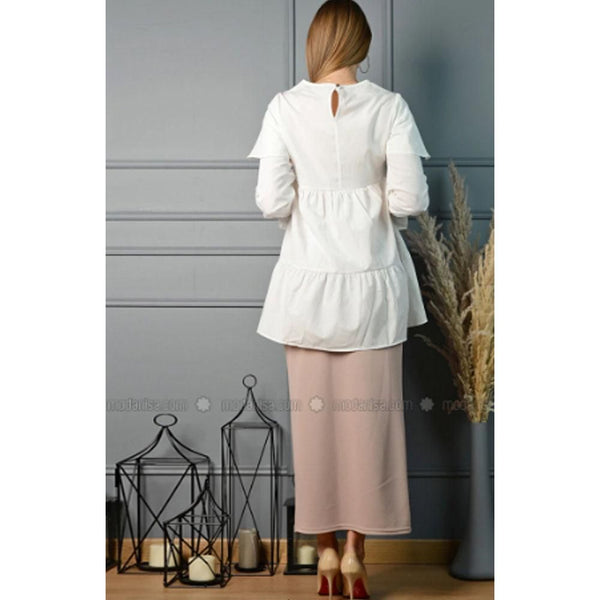 Modanisa- Pinkmark Stone-Unlined-Skirt – Bagallery