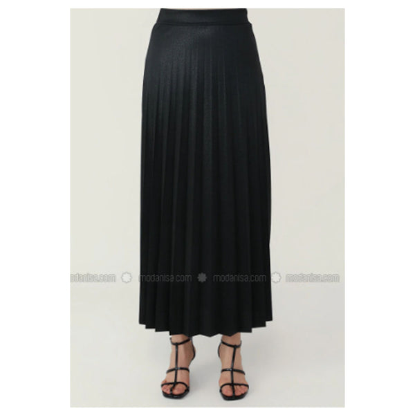 Modanisa- Refka Black - Jacquard - Unlined - Skirt - Woman – Bagallery