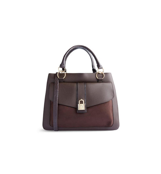 Primark- Brown Padlock Tote Bag Bagallery Deals