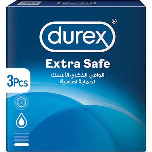 Durex Condoms Extra Safe Extra Thick Safety Condoms 3s – Bagallery