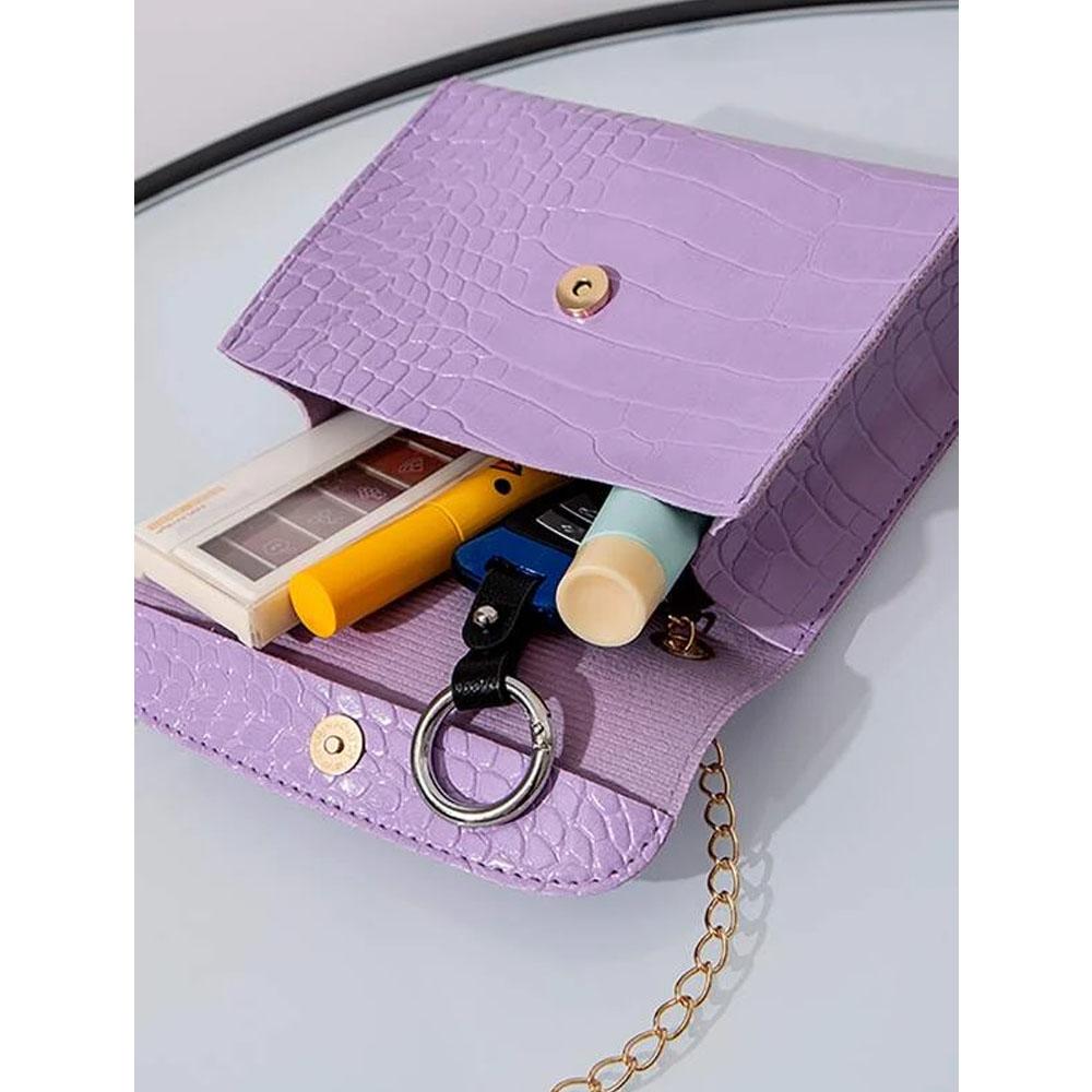 Shein - Croc Embossed Letter Decor Satchel Bag – Bagallery