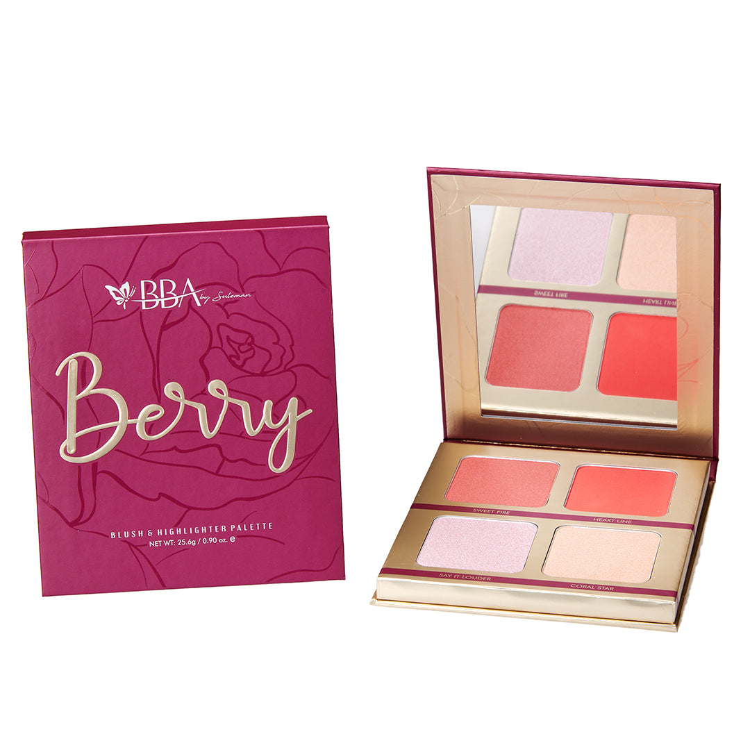 BBA - Berry Blush & Highlighter Palette 25.6G – Bagallery