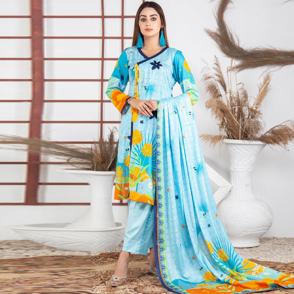 Maria Designer By Five Star- Unstitch Lawn 3 Piece- MD-21 – Bagallery