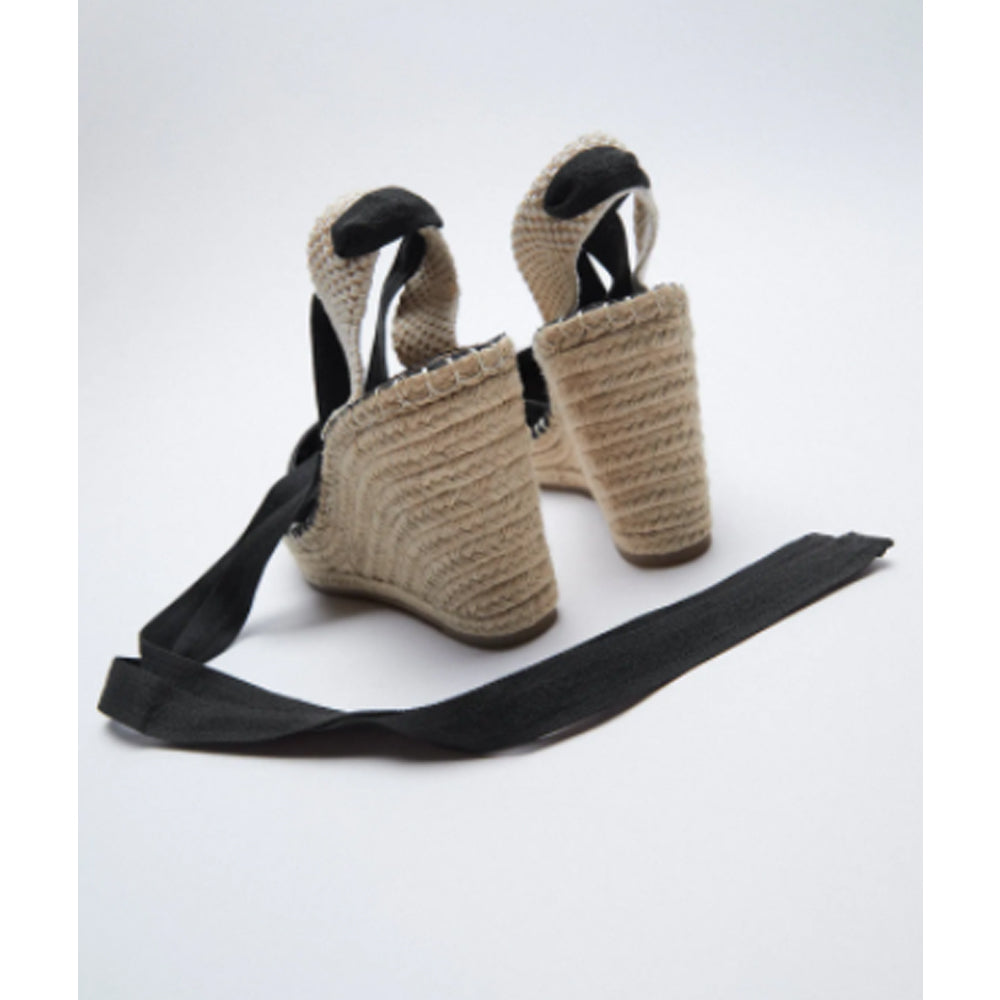Zara- Tied Raffia Wedges – Bagallery